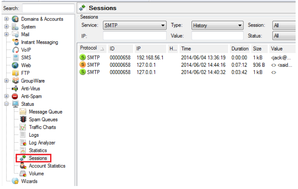 What do the icons in the Session History tab mean? – IceWarp India ...