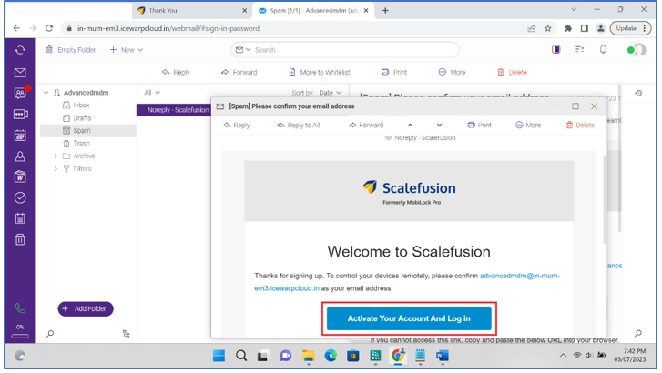 Steps to configure Scalefusion - Advanced MDM – IceWarp India & Middle ...