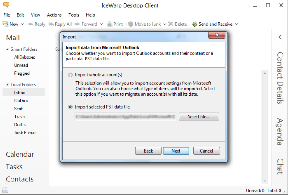 How to Import PST to icewarp desktop client – IceWarp India & Middle ...